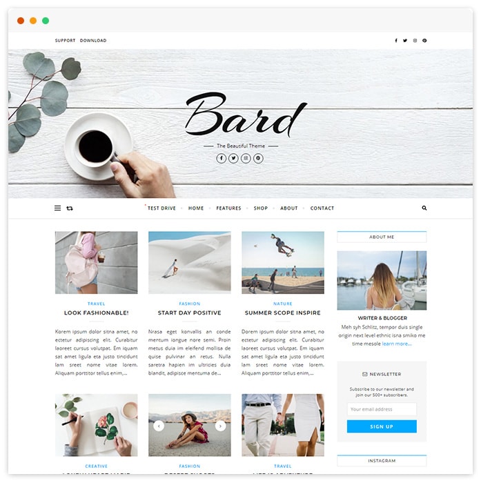 Bard Blog – Pro Version - WP Royal Themes
