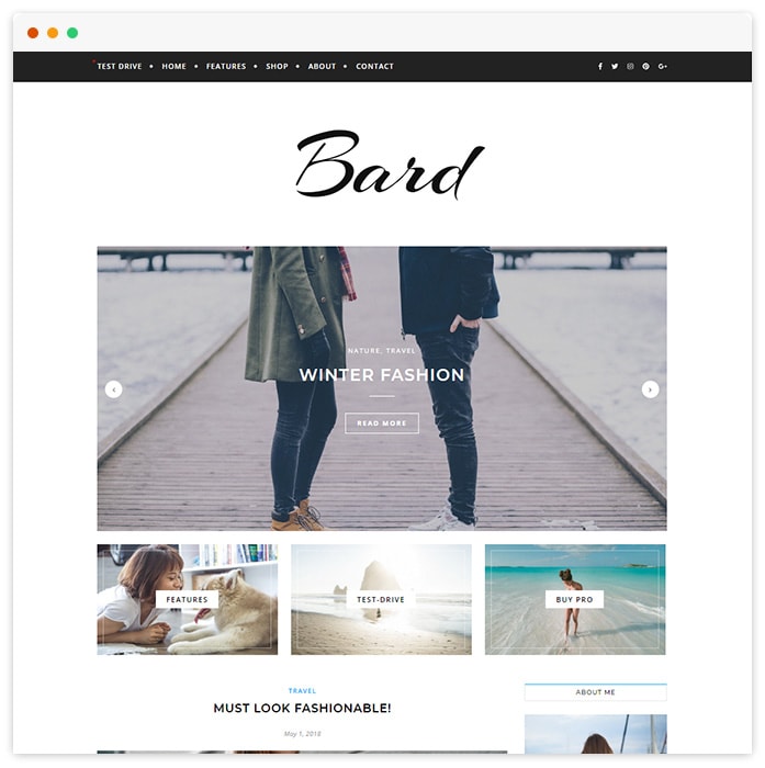 Bard Blog – Pro Version - WP Royal Themes