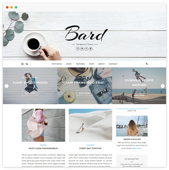 Bard Blog – Pro Version - WP Royal Themes